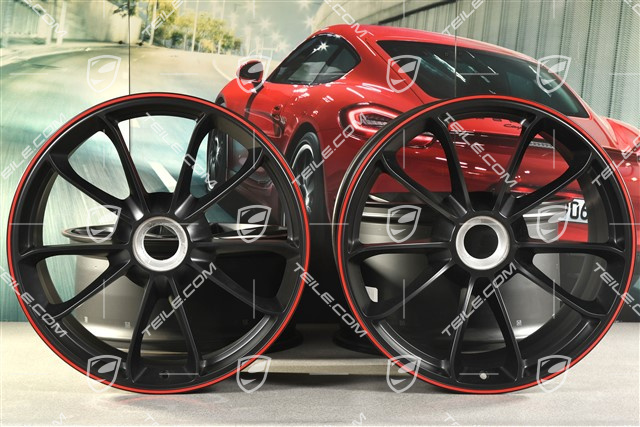 TEILE.COM | 20" rims set GT3, 9J x 20 ET55 + 12J x 20 ET47, in black ...