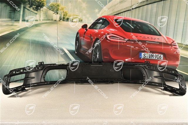 TEILE.COM | Rear bumper lower cover / diffuser, Black matte / new / 911 ...