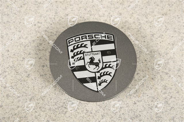 TEILE.COM | Hub cap, Carrera Classic, convex, crest black-white ...