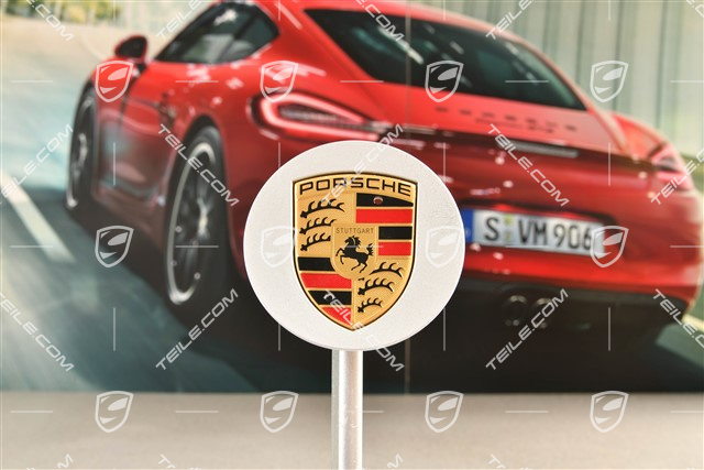 TEILE.COM | Center cap, big coloured Porsche crest / used / Cayenne 955 ...