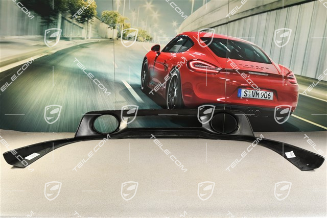 TEILE.COM | Rear bumper lower cover / diffuser, Turbo, Black matte ...