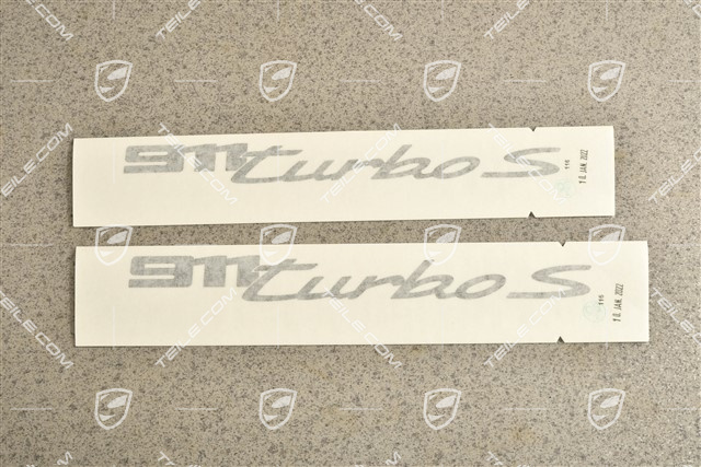 TEILE.COM | Set of decorative film "Turbo S", lateral, black / new ...