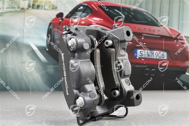 TEILE.COM | Fixed caliper, rear axle, Black, L / used / Cayenne 9Y0 ...
