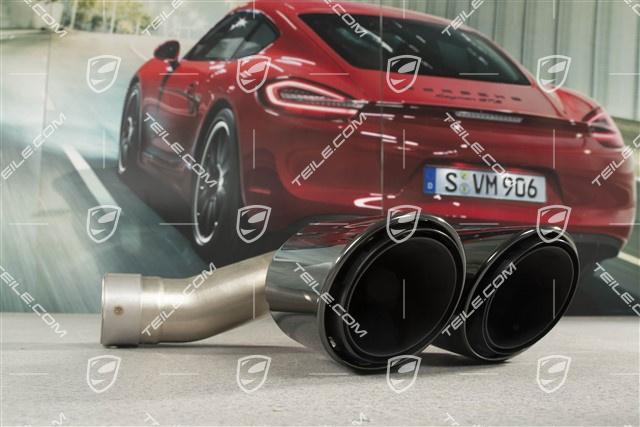 TEILE.COM | Exhaust system Sport tail pipe, black, R / new / Cayenne ...