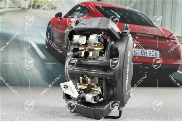 TEILE.COM | Fixed caliper, rear axle, Black, L / used / Cayenne 9Y0 ...