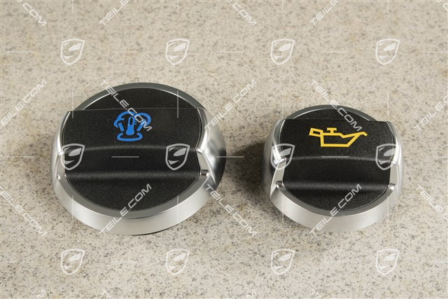 TEILE.COM | Engine oil and coolant caps in aluminium look / new / 911 ...