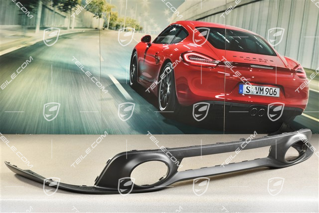 TEILE.COM | Rear bumper lower cover / diffuser, Turbo, Black matte ...