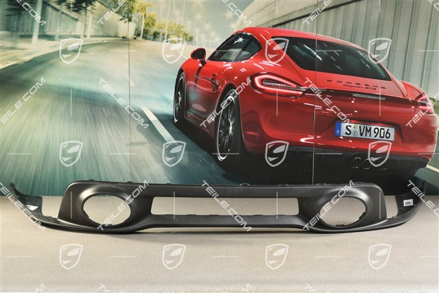 TEILE.COM | Rear bumper lower cover / diffuser, Turbo, Black matte ...